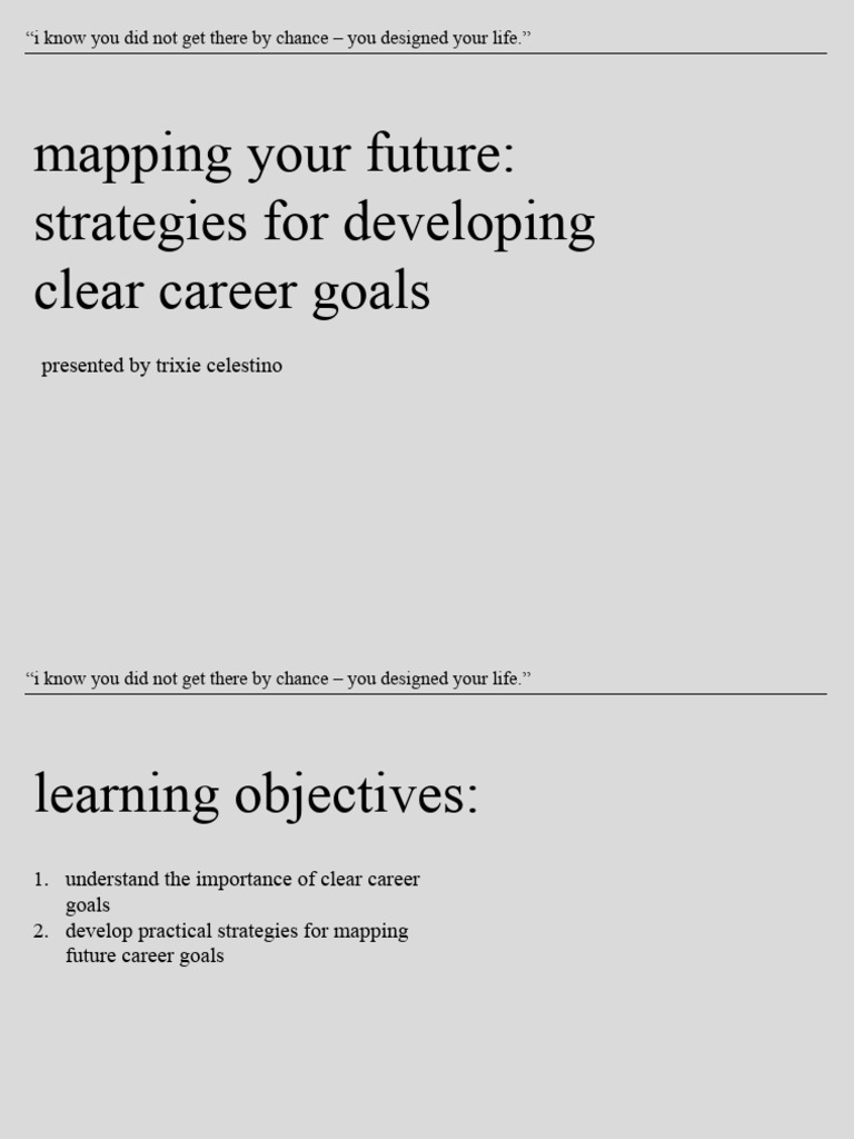 Mapping Your Future | PDF | Goal | Cognitive Psychology