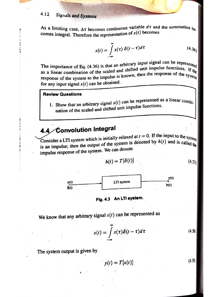 Convolution Integral and Properties | PDF