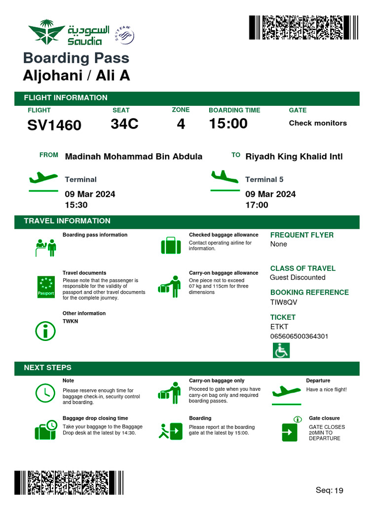 Your Boarding Pass | PDF | Baggage | Airlines
