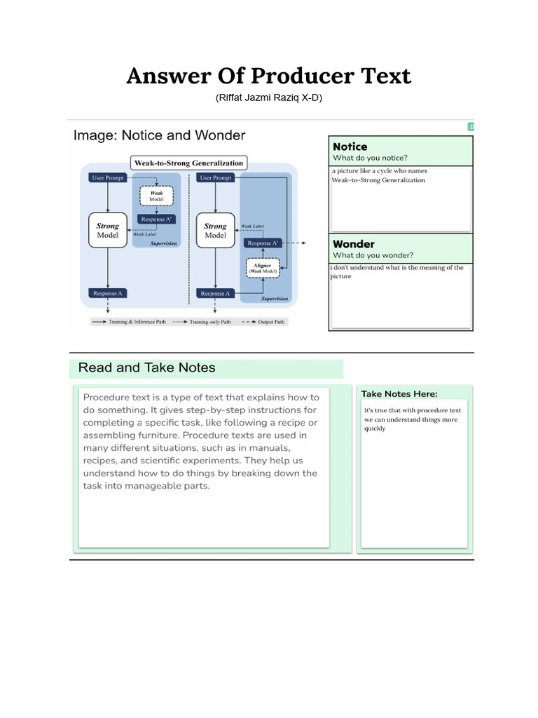Riffat Jazmi Raziq's Answer of Producer Text | PDF | Behavior ...