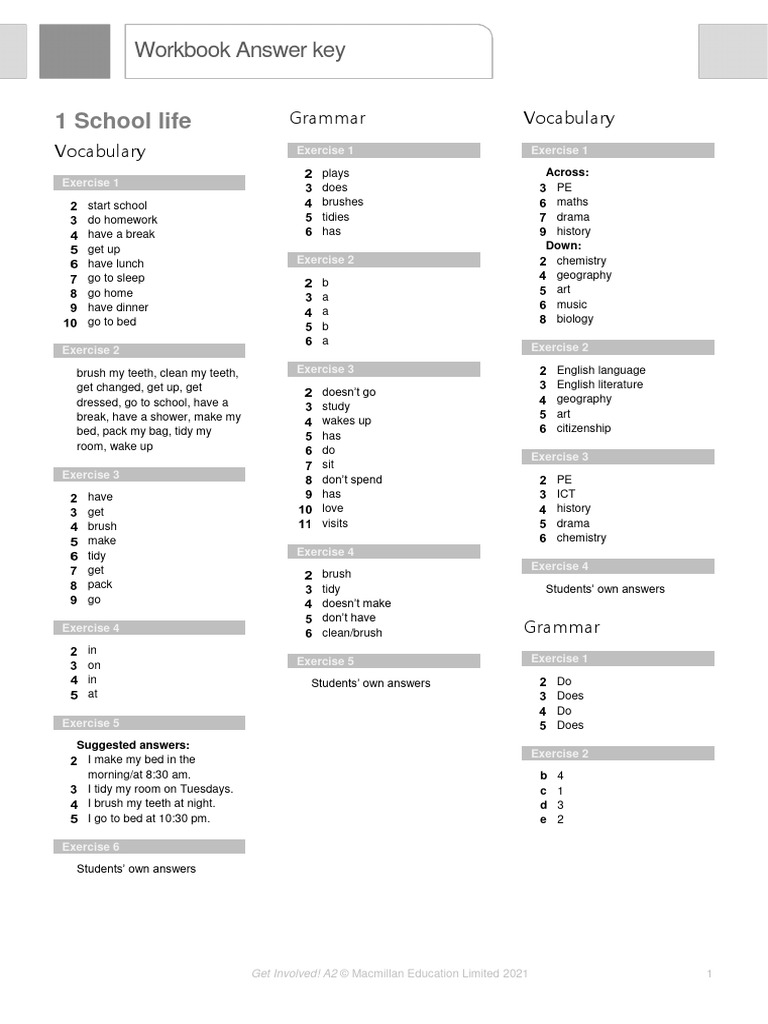 Get Involved! A2 Workbook Answer Key | PDF | Sneakers | Fashion