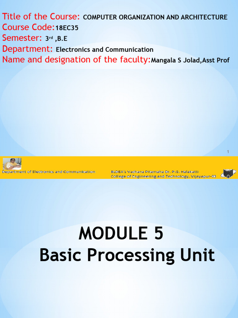 COA Module5 | PDF | Central Processing Unit | Input/Output