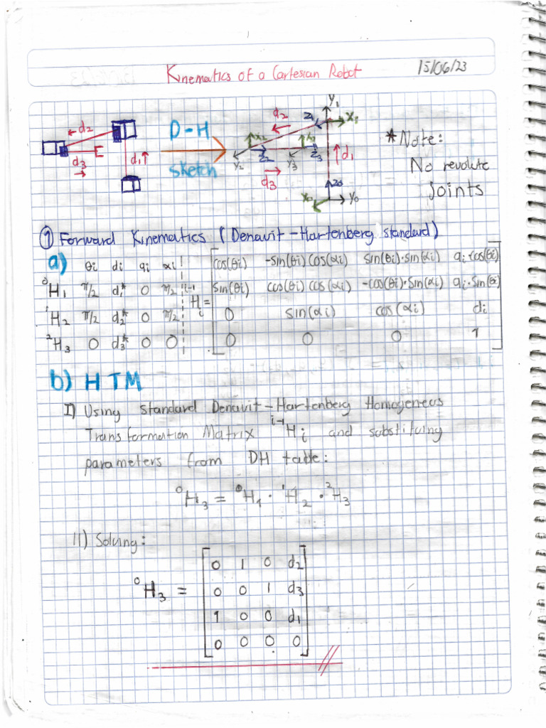 Kinematics Analysis Cartesian | PDF