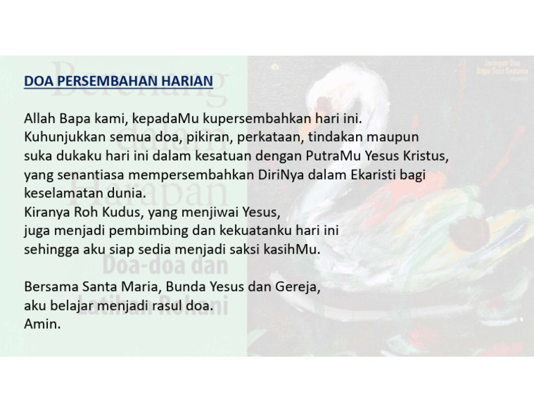 Doa Persembahan Harian Katolik | PDF