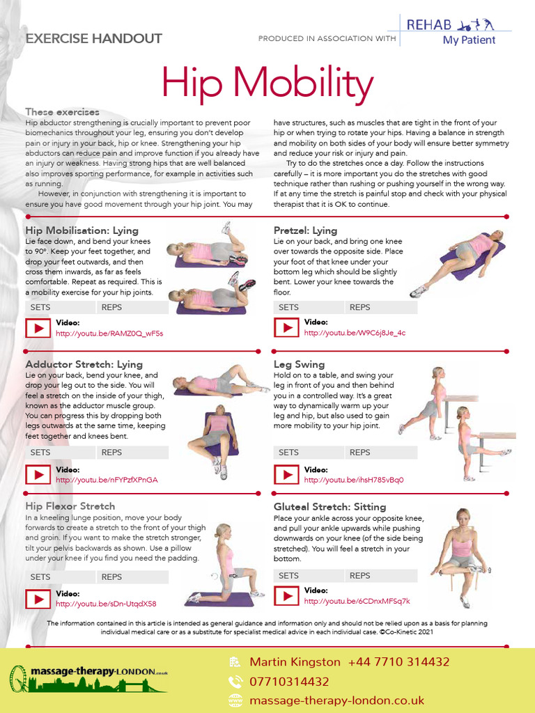 Hip-Mobility-Exercises(1) | PDF | Knee | Hip