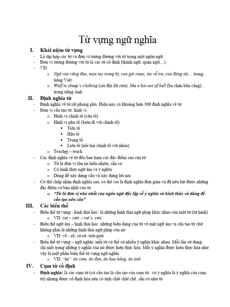 T V NG NG Nghĩa | PDF