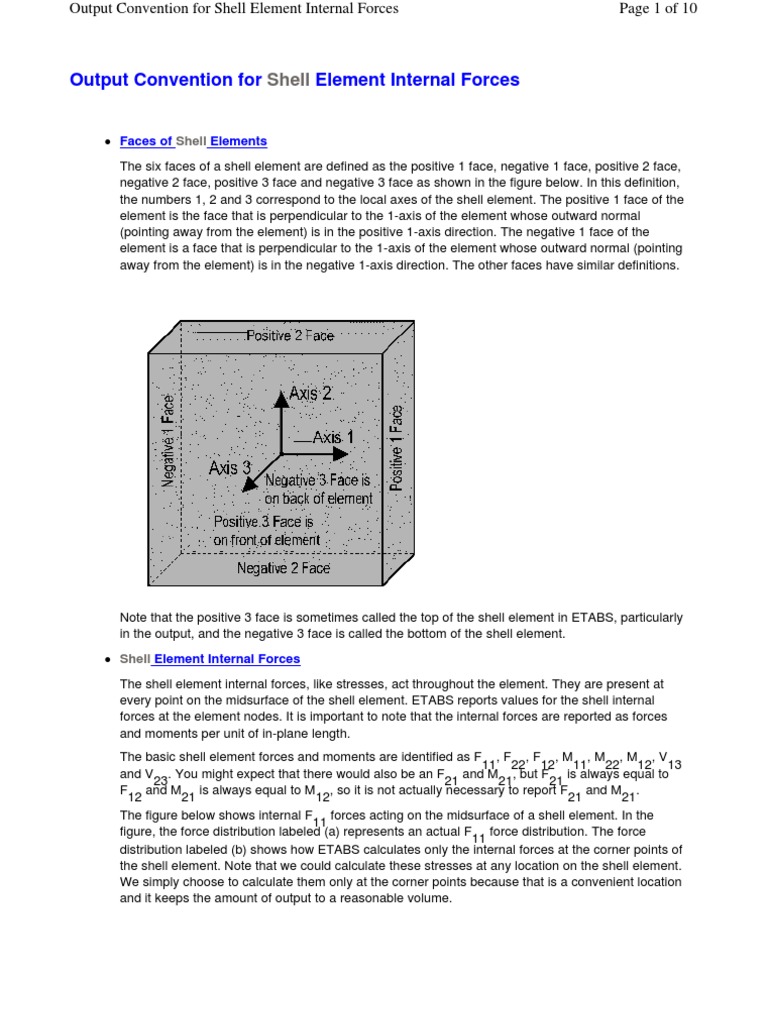 Shell Element Internal Forces Guide | PDF | Stress (Mechanics ...