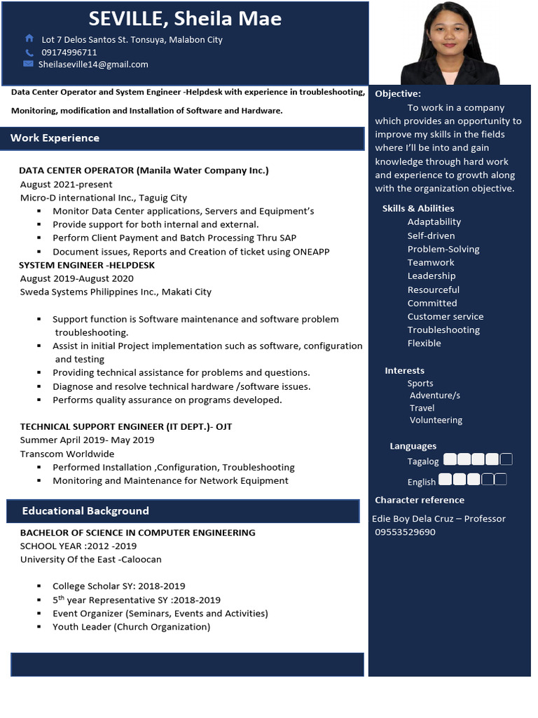 Sheila Mae Seville CV | PDF | Software | Computer Engineering