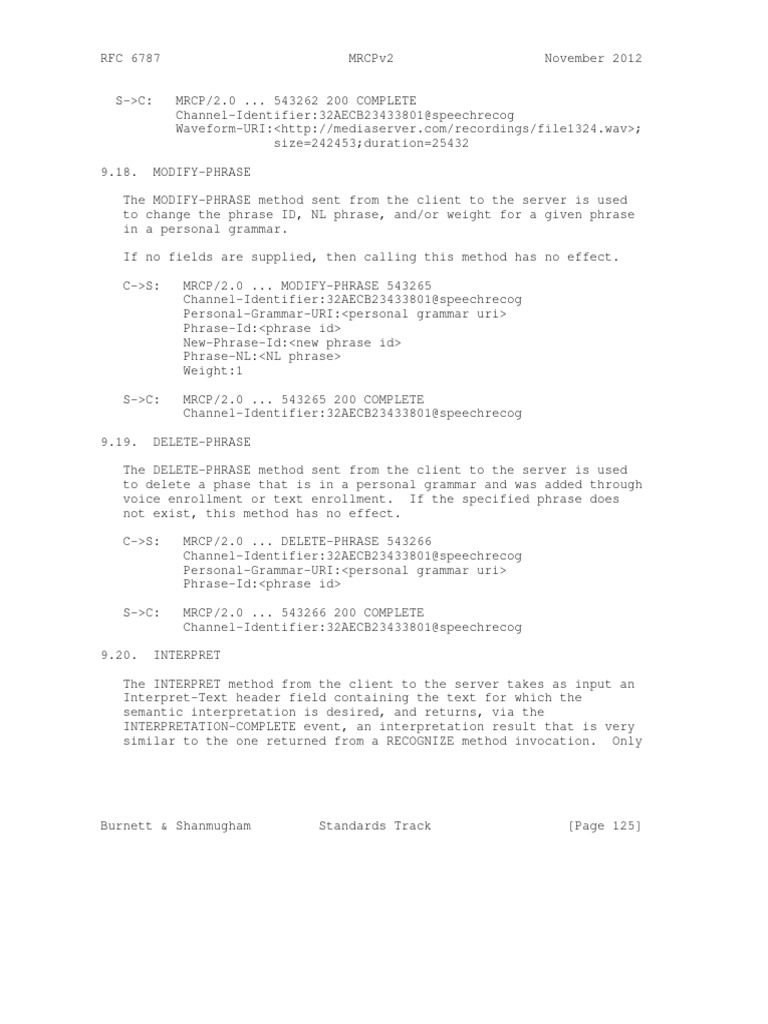 rfc6787 Removed | PDF