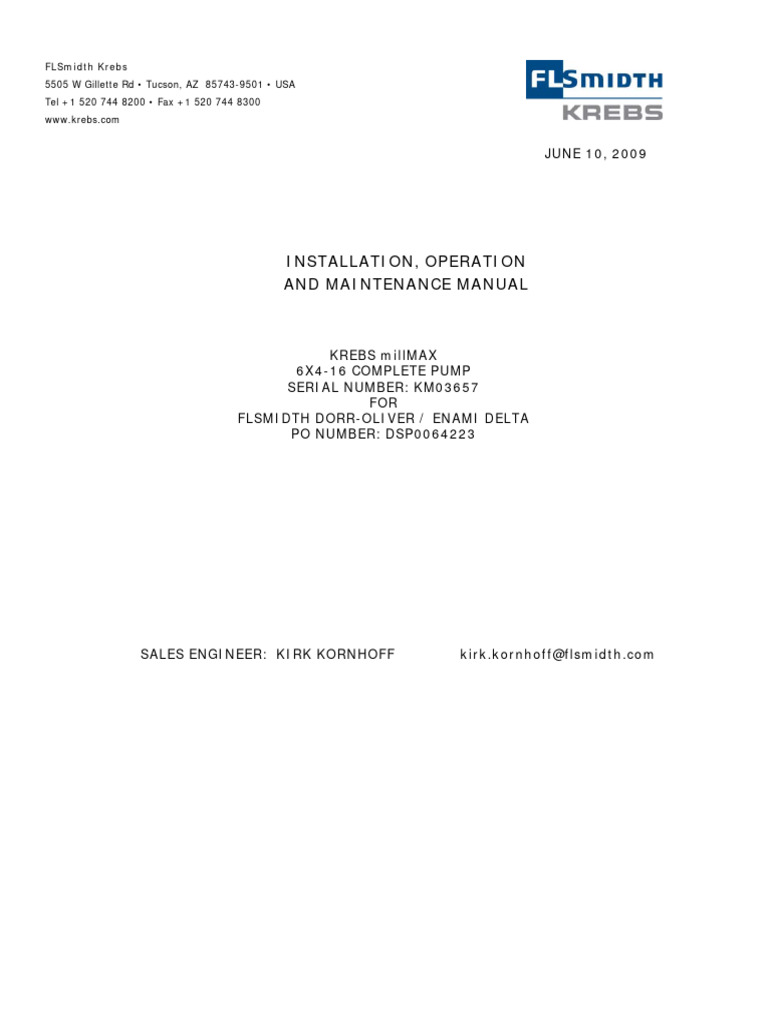 COMPLETE PUMP IOM Manual | PDF