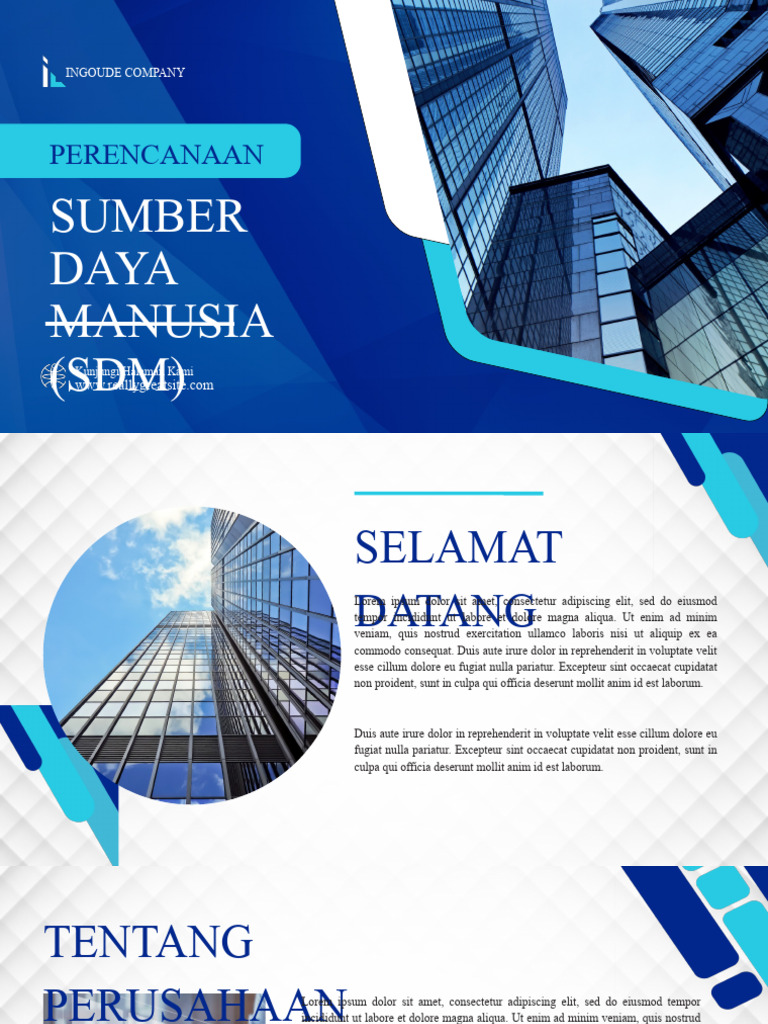 Biru Dan Putih Modern Presentasi Perencanaan Sumber Daya Manusia | PDF