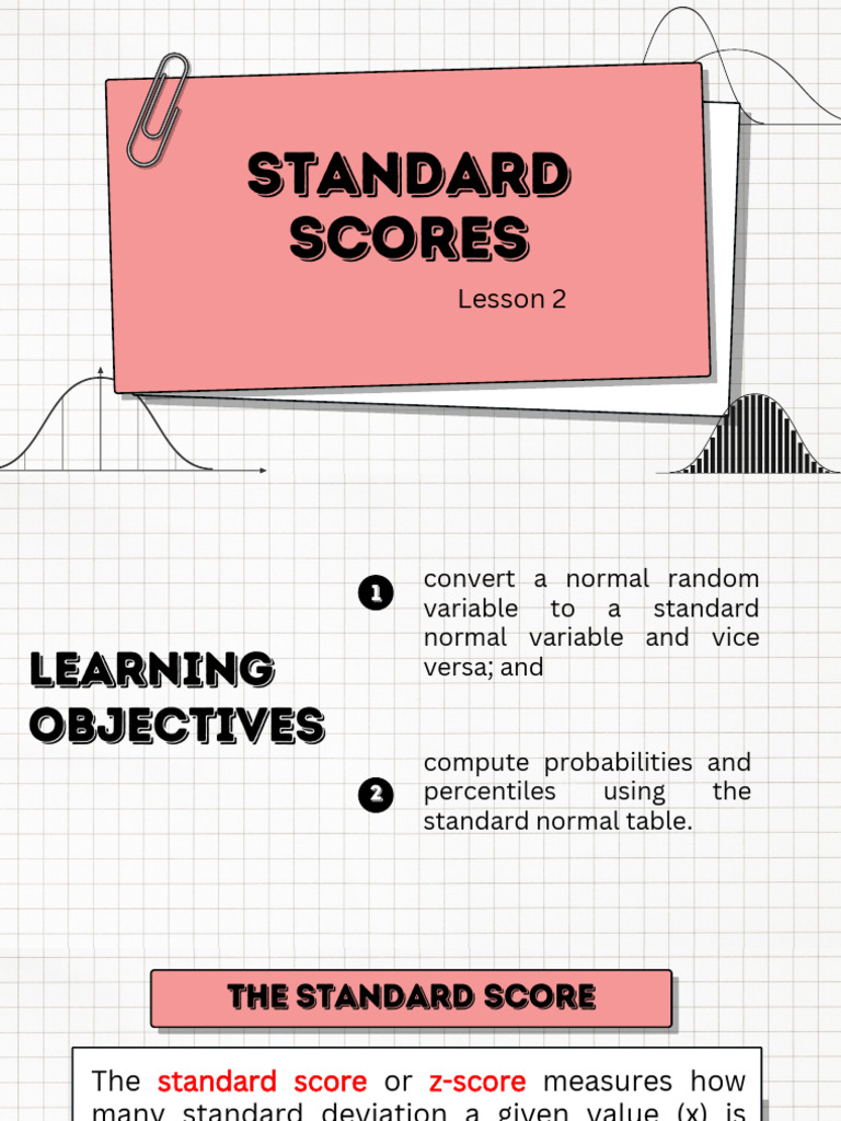 Unit 2 - Lesson 2-Standard Scores | PDF | Standard Score | Mean