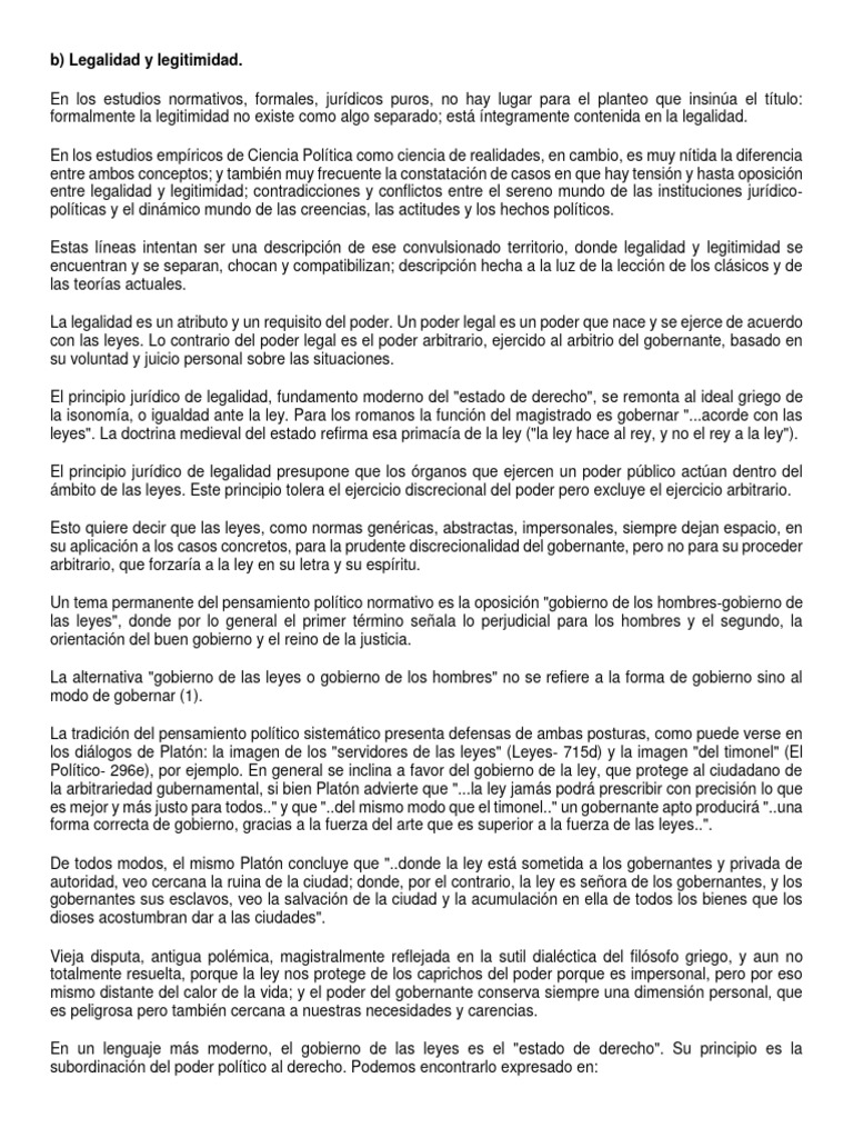 Legalidad y Legitimidad | PDF