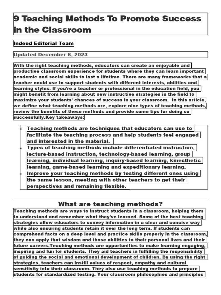 Approaches in Teaching | PDF | Teaching Method | Differentiated Instruction
