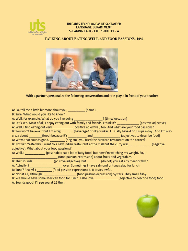 Speaking Task 1 - Ingles 3 - HJ - 2023 - 2 | PDF | Gramática | Comunicación humana