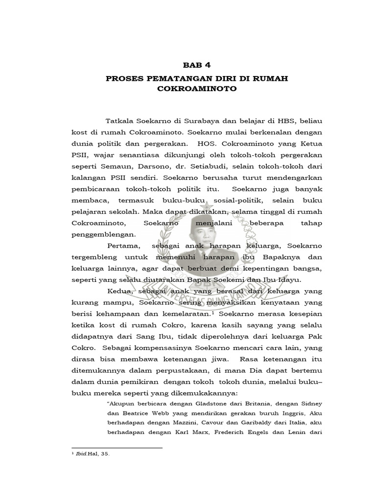 BAB 4 Proses Pematangan Diri di Rumah Cokroaminoto@Leo | PDF