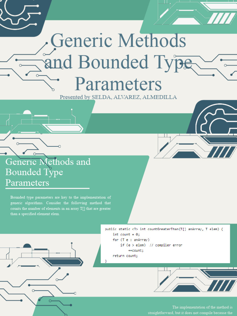 Generic Methods Bounded Types Parameters Pdf Programming Constructor Object Oriented 