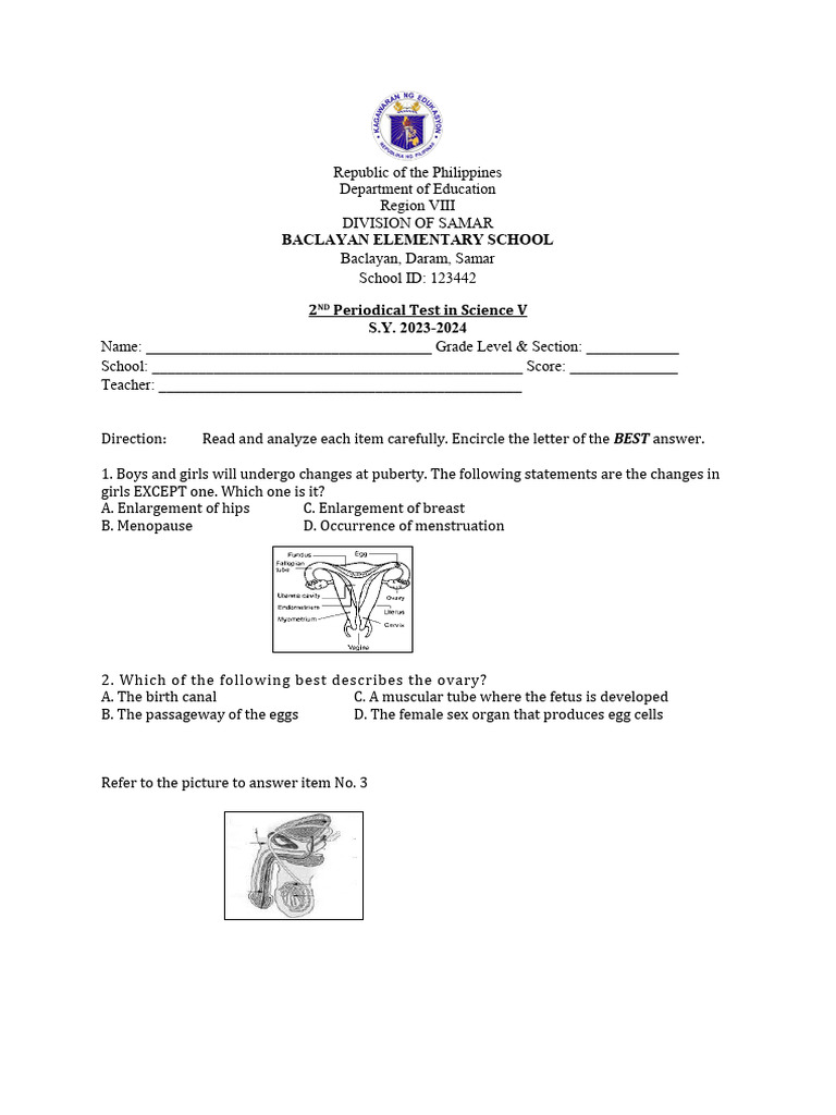 SCIENCE 5 - Q2 Exam | PDF | Flowers | Pollination