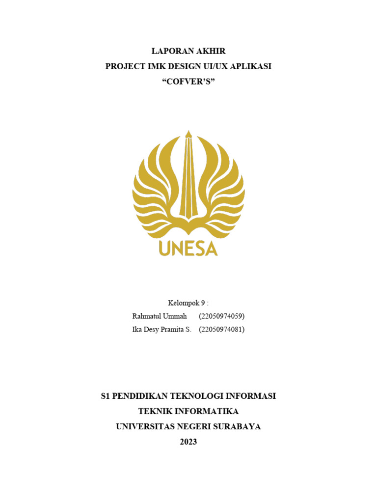 Laporan Akhir Project Imk - Kelompok 9 - Pti B | PDF | Seni | Teknologi ...