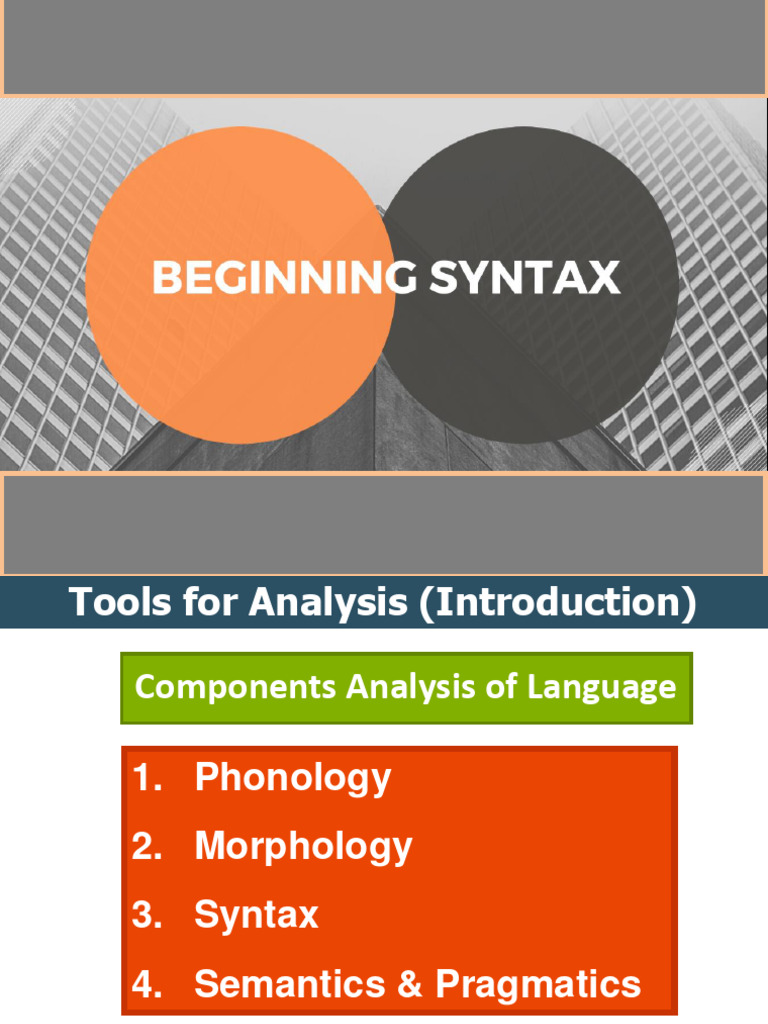 Tools for Analysis 1 | PDF | Phrase | Adjective