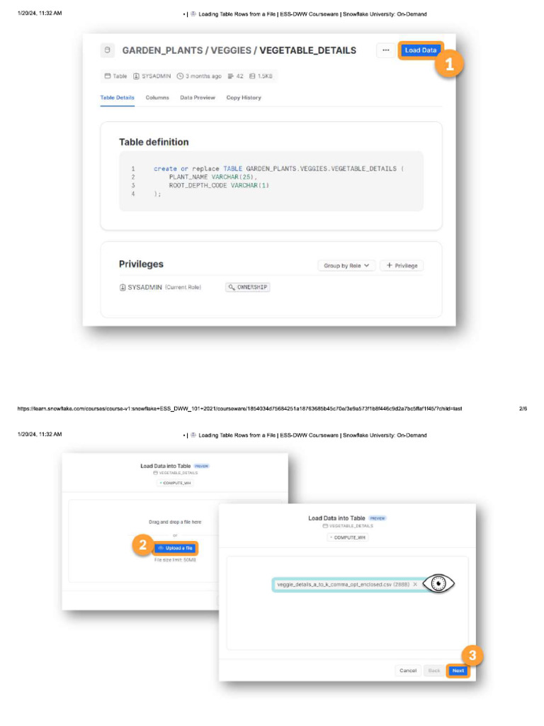 Step by Step To Upload File To Create A Table From CSV Format | PDF