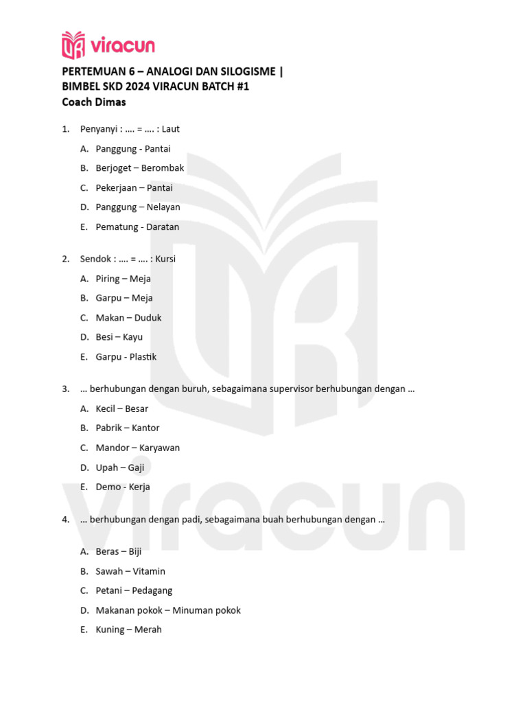 Live Analogi Dan Silogisme | PDF