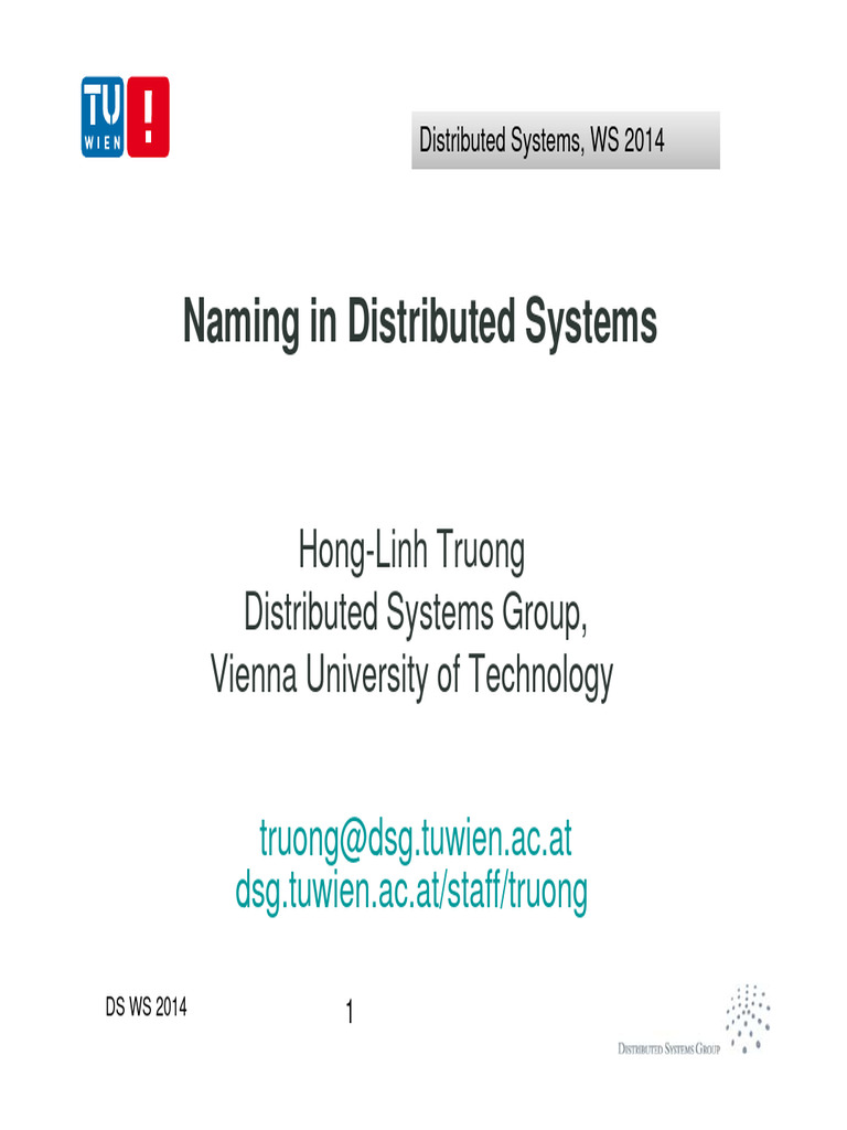 Ds Ws 2014 Lecture4 - Naming - Truong | PDF | Domain Name System | Web ...