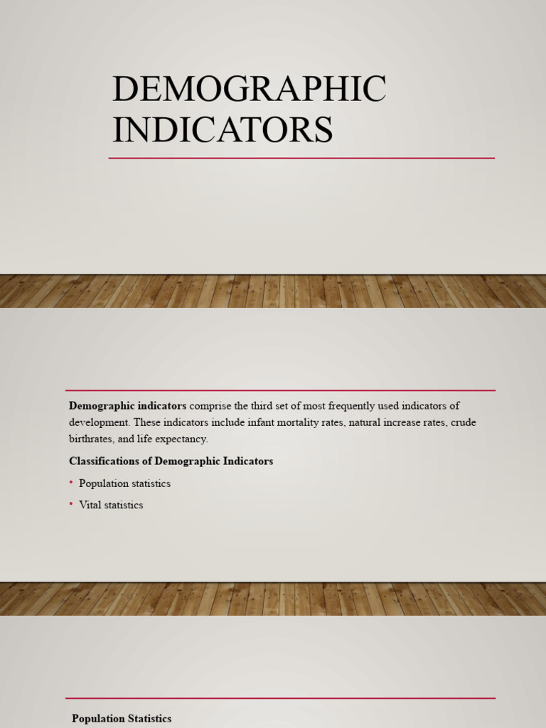 Demographic Indicators | PDF