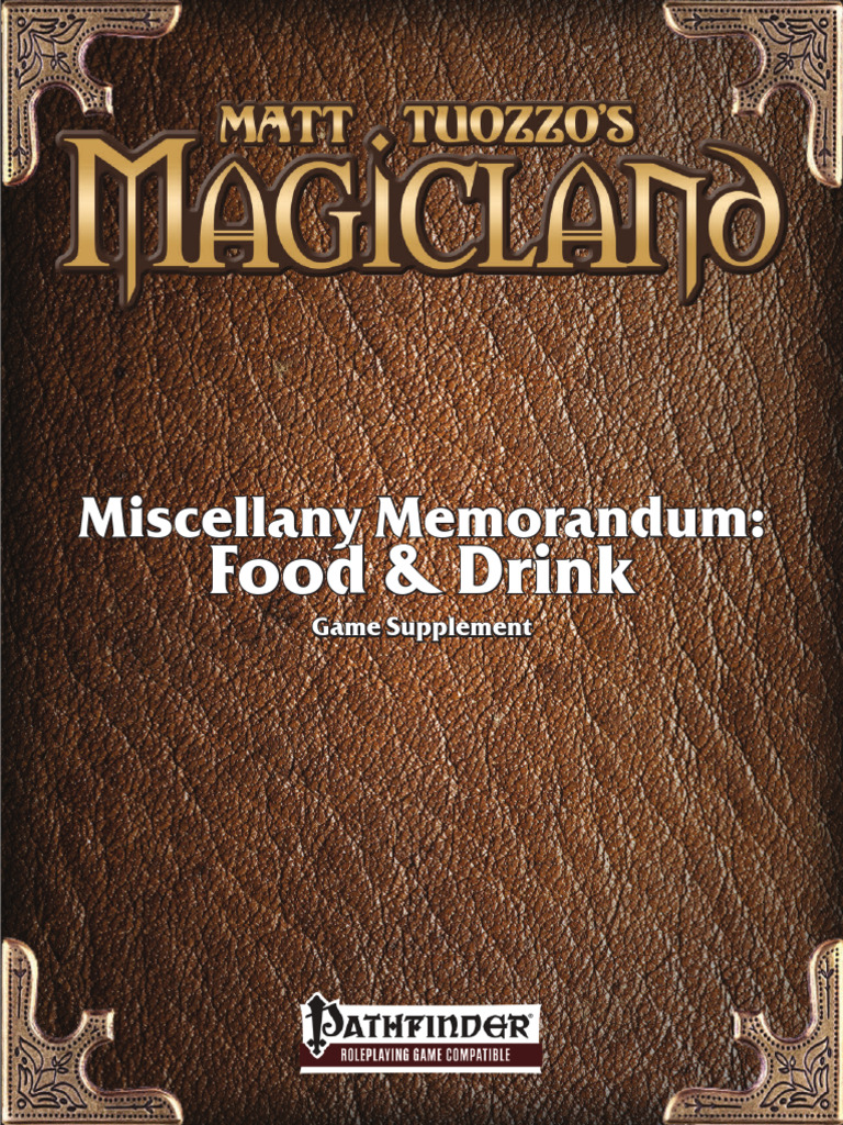 Matt Tuozzo's Magicland - Miscellany Memorandum, Food & Drink | PDF | Derivative Work | Copyright