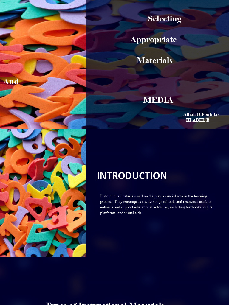 6.selecting Appropriate Instructional Materials and Media | PDF