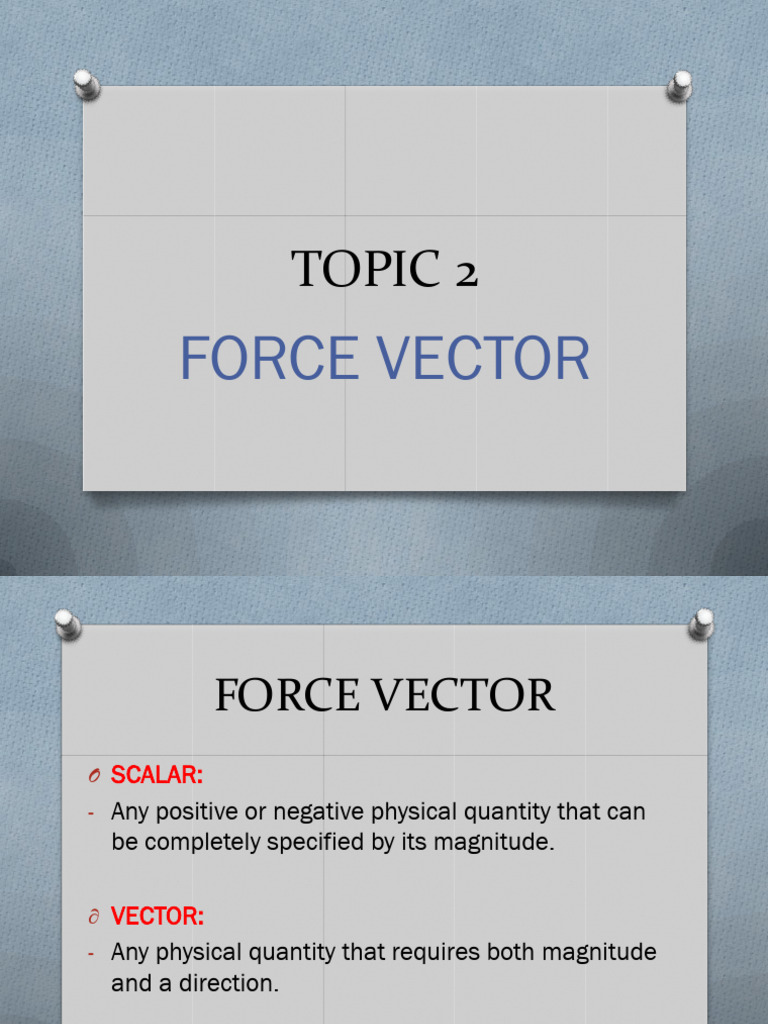 Topic 2 Force Vector Pdf Euclidean Vector Cartesian Coordinate System