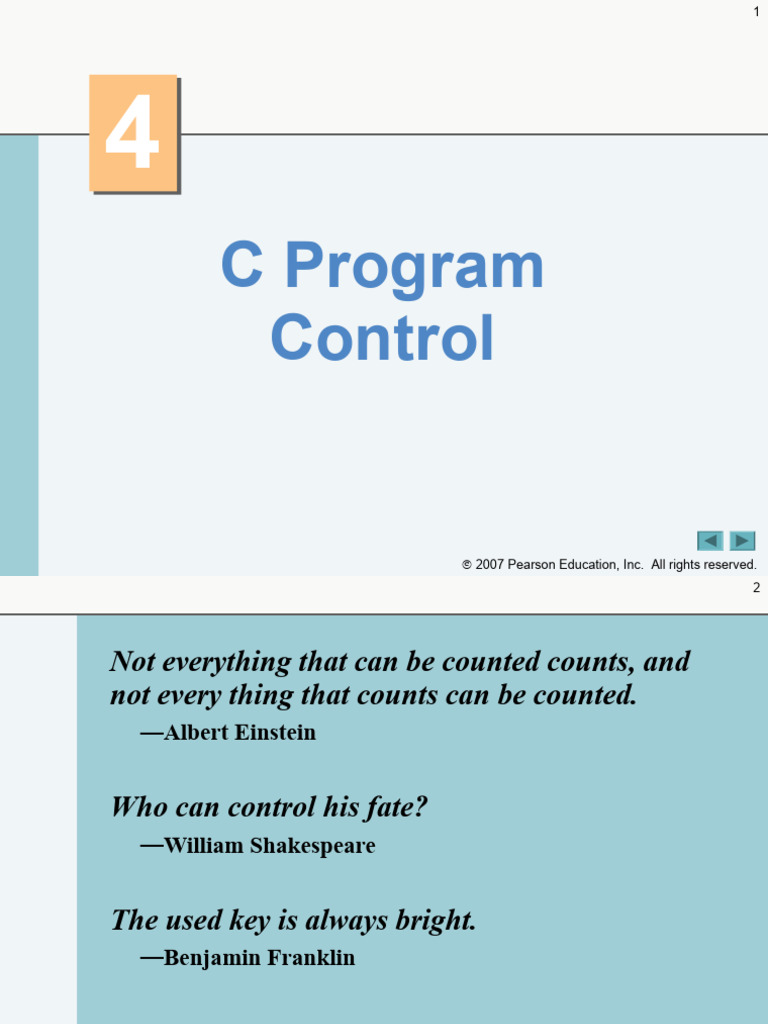 Lec3 - EENG112 C Prog Control | PDF | Control Flow | Computing