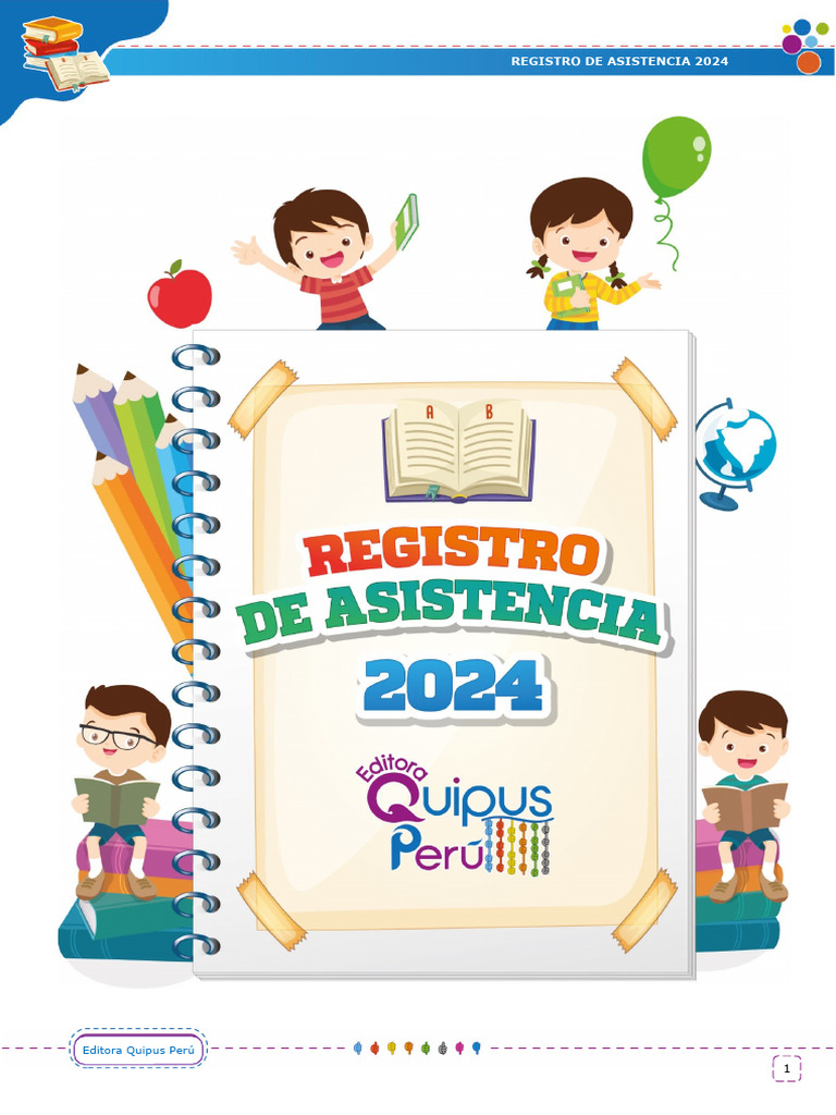 Registro de Asistencia 2024 - Editora Quipus Perú | PDF