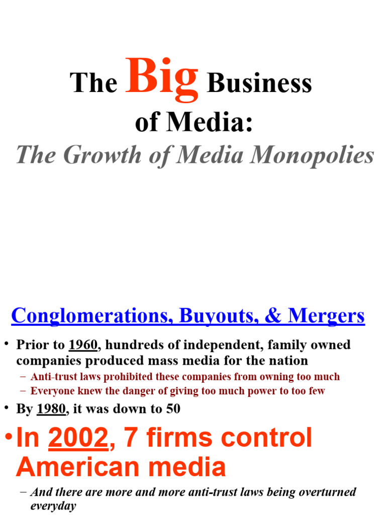 Media Monopoly | PDF | American Broadcasting Company | Sony