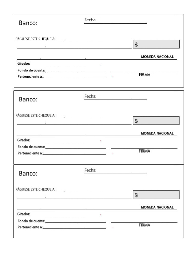 formatos de cheques | PDF