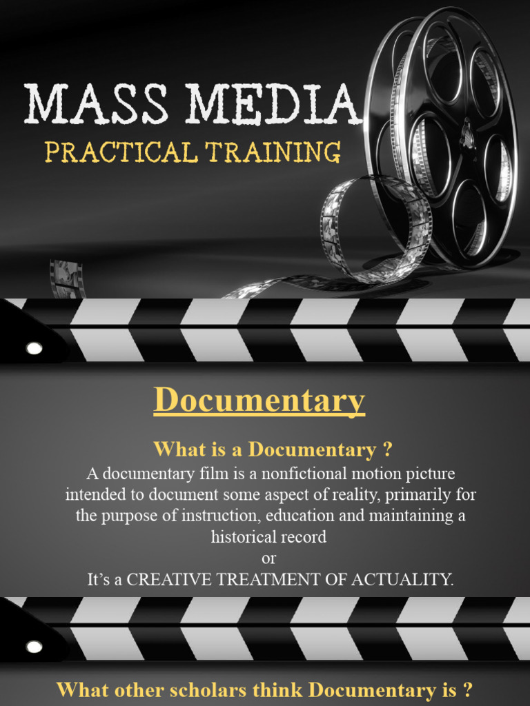 Practical Training Session On Documentary & Screenplay | PDF ...
