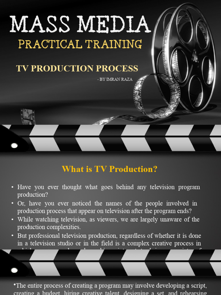 Understanding the TV Production Process | PDF | Screenplay | Filmmaking