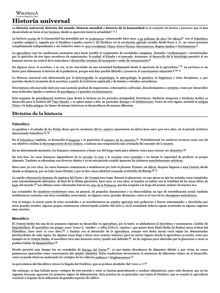 Historia Universal | PDF