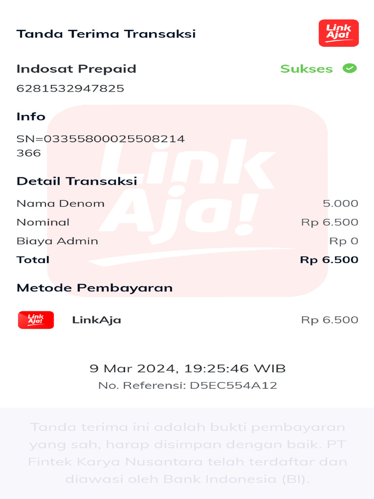 LinkAja RECEIPT 20240309 192854 20240309 192854 | PDF
