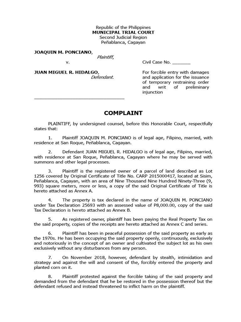 Complaint | Download Free PDF | Injunction | Lawsuit