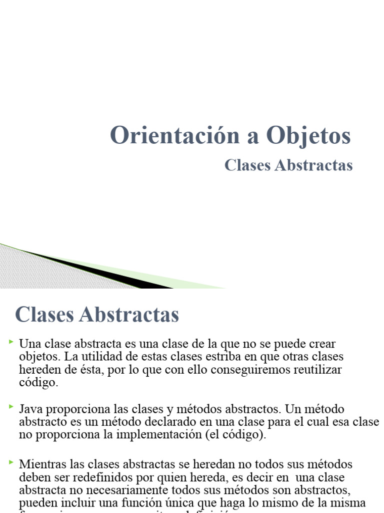 Orientación A Objetos: Clases Abstractas | PDF