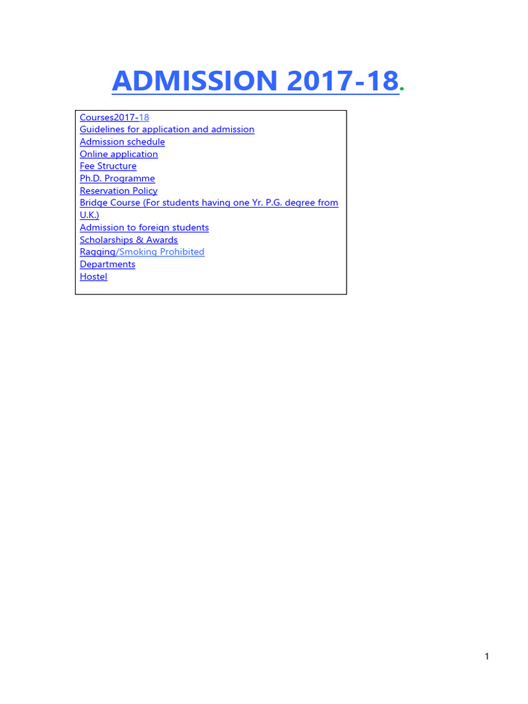 Prospectus | PDF | University And College Admission | Master's Degree