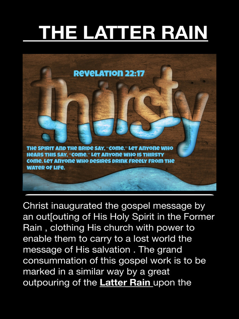 Understanding the Latter Rain Doctrine | PDF | Jesus | Religious Belief ...