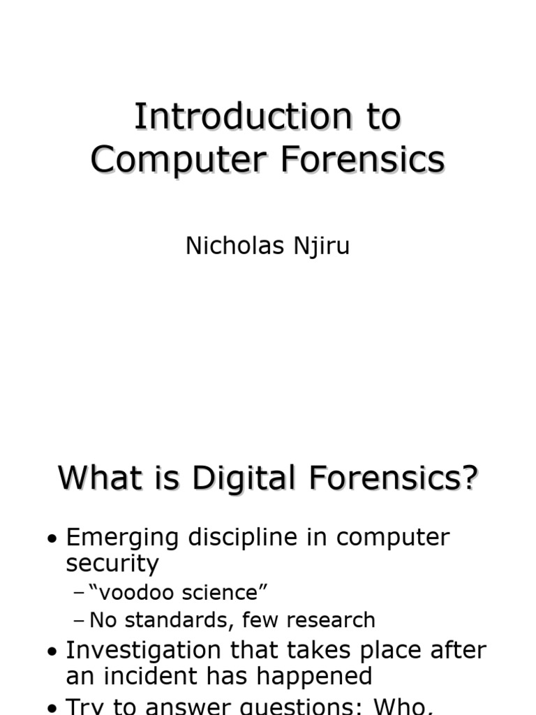Lesson 1 Computer Forenscis | PDF | Computer Forensics | File System