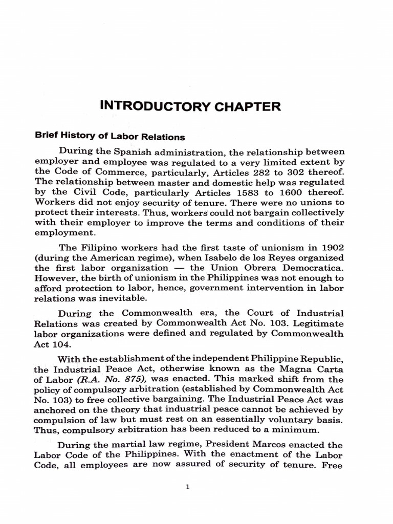 History and Essence of Labor Relations | PDF | Employment | Labour Law