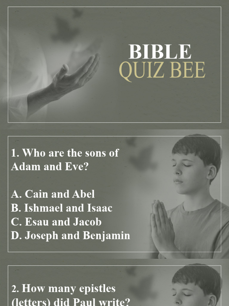 9 - 10 Bible Quiz BEE 23-24 | PDF