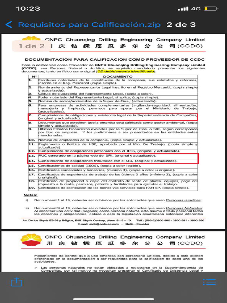 CCDC RequisitposCalificacion | PDF