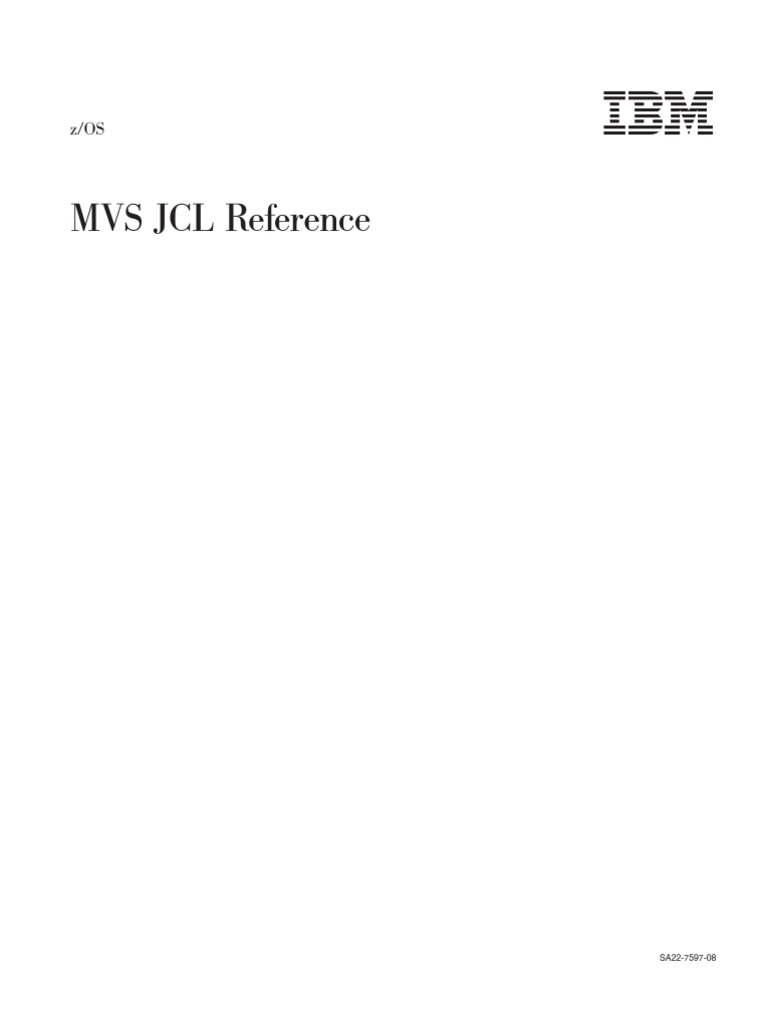 JCL Reference | PDF | Software Engineering | System Software