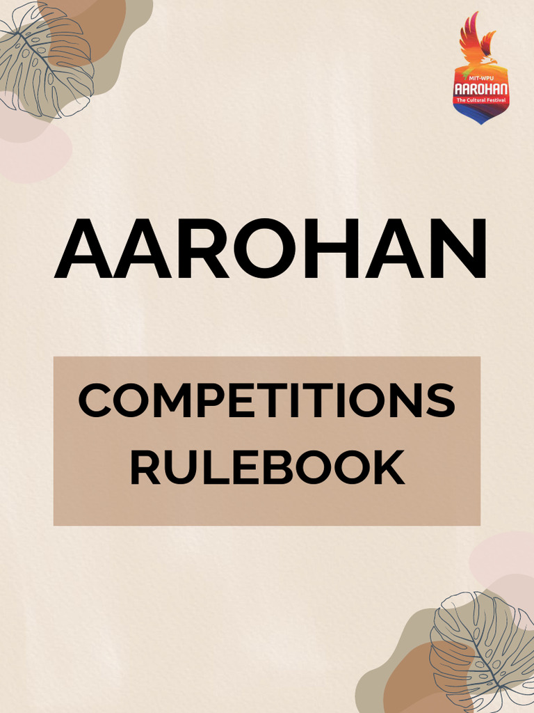 Aarohan Rule Book 2024 - Compressed | PDF