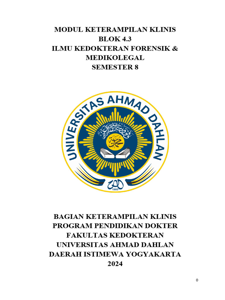 Keterampilan Klinis Forensik FK UAD | PDF | Pengembangan Diri